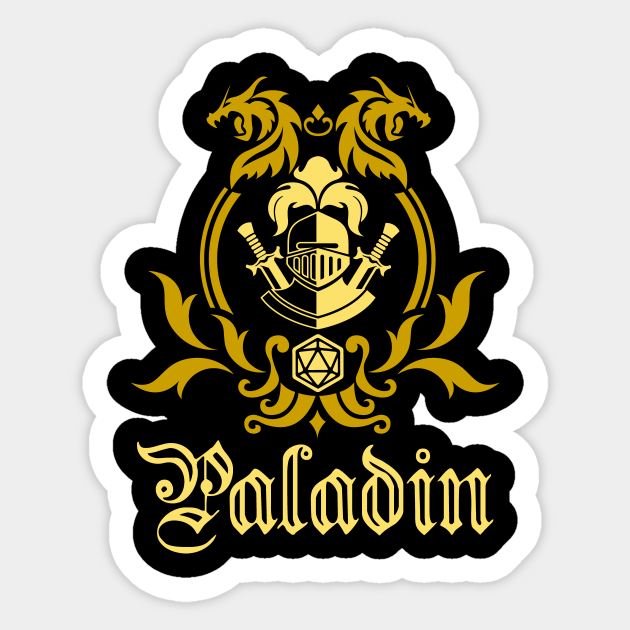 Dandd Paladin Simple Class Emblem Paladin Class Sticker Teepublic